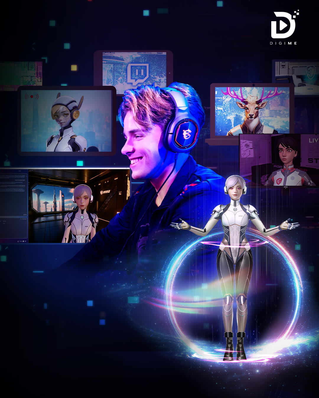 MSI DigiME – AI Avatar Streaming Software & Virtual Voice Assistant MIA