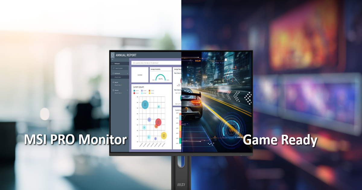 MSI PRO Monitors Designed for Work, Ready for Gaming.