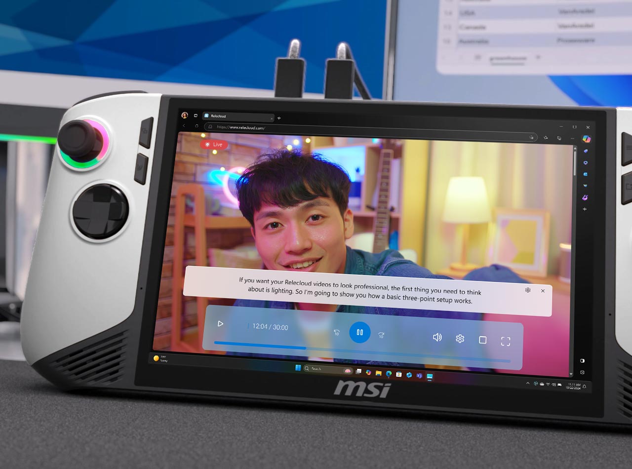 MSI Claw 8 AI+ Polar Tempest Edition A2VMX - Grip and Game