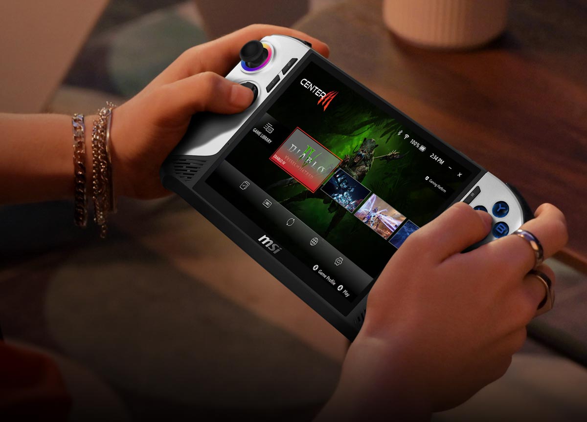 MSI ポータブルゲーミングPC Claw 8 AI+ Polar Tempest Edition A2VM - インテル Core Ultra プロセッサー（シリーズ 2）