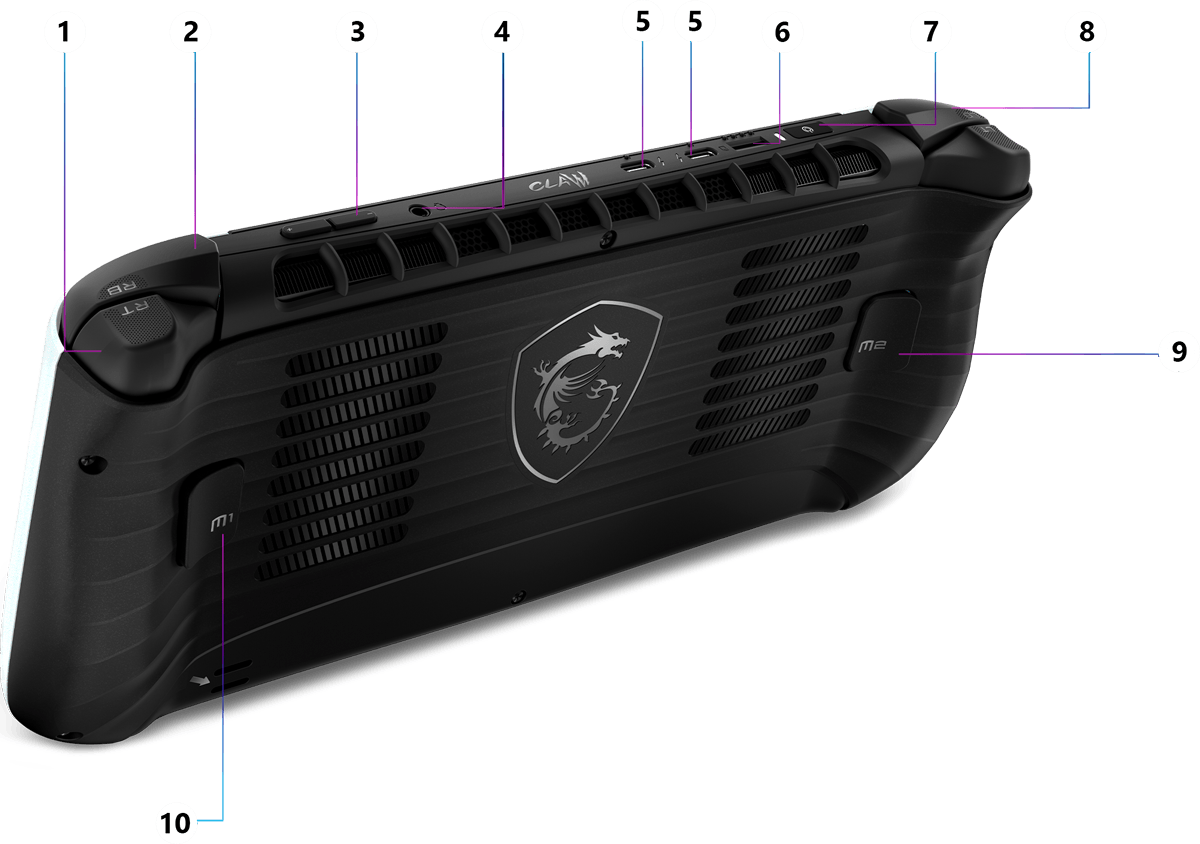 MSI ポータブルゲーミングPC Claw 8 AI+ Polar Tempest Edition A2VM - インテル Core Ultra プロセッサー（シリーズ 2）