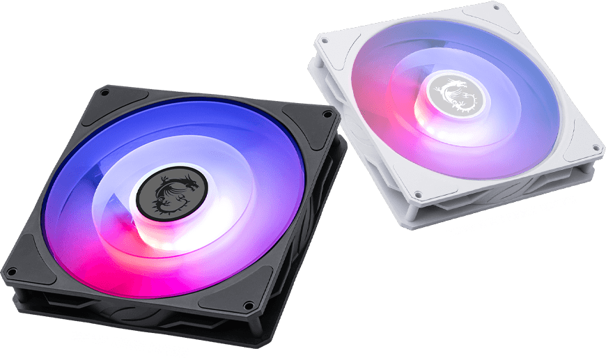 MPG D160 ARGB / WHITE | FAN | DOUBLE THE BLADES, MAXIMIZE THE AIRFLOW