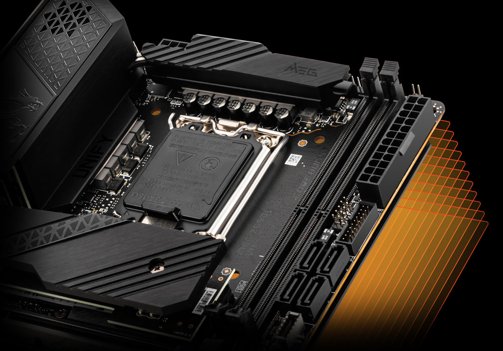 MSI MEG Z690I UNIFY Gaming Motherboard ITX - Intel 12th Gen - 10+1+1 ...