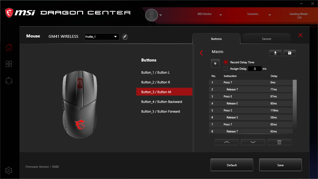 MSI CLUTCH GM41 LIGHTWEIGHT KABLOSUZ GAMING MOUSE