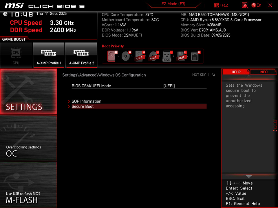 How to Enable Secure Boot and TPM 2.0 on MSI AM4 Motherboards