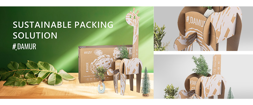 Upcycling Packaging Solution for Business Monitors Combining Sustainability