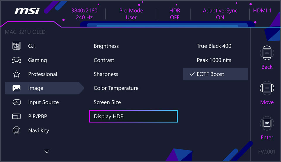 Which HDR Mode to Use on Your MSI OLED Monitor - True Black, Peak 1000 ...