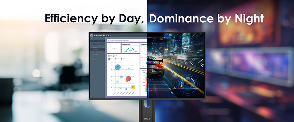 MSI PRO Monitors Designed for Work, Ready for Gaming.