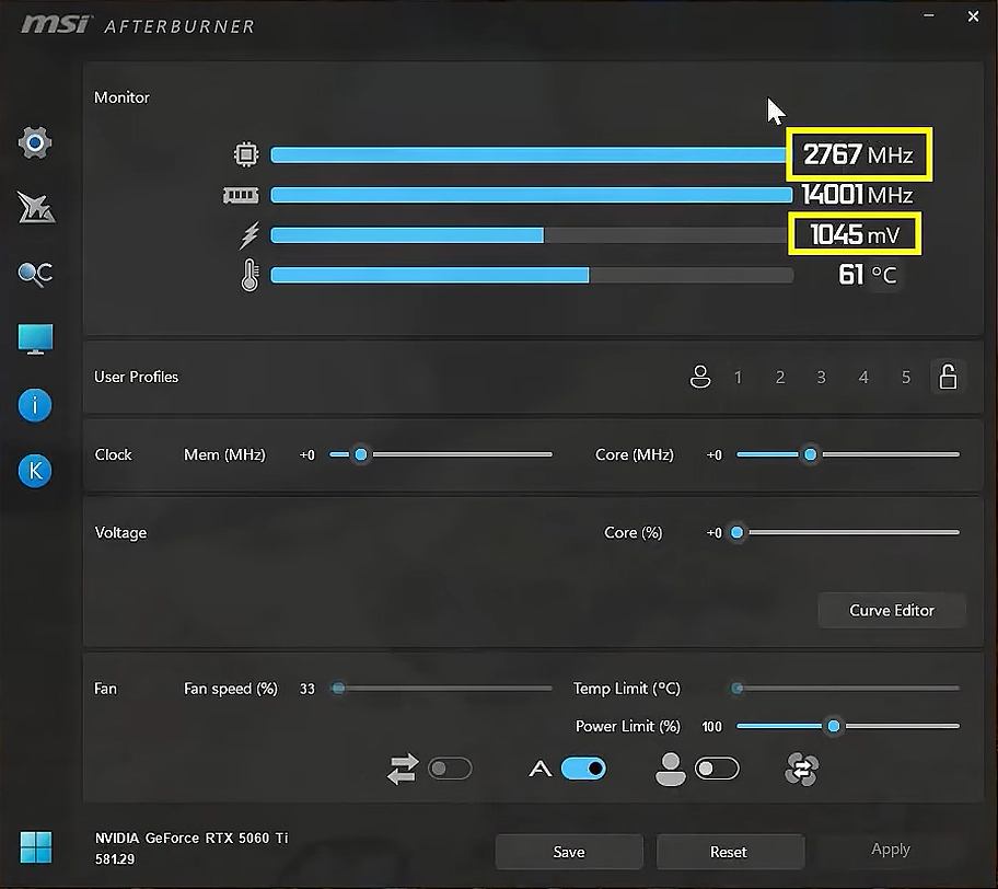 RTX 5070 und RTX 5060 Ti – Anleitung zum Übertakten und Undervolting mit MSI Afterburner Teil 1