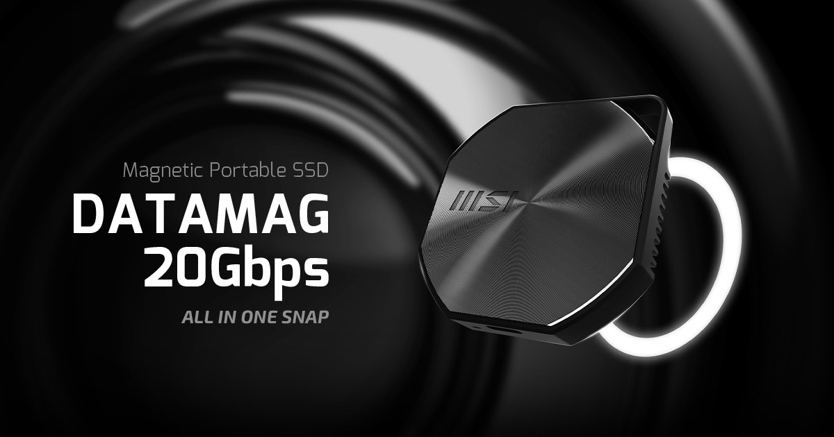 MSI Introduces the DATAMAG 20Gbps Magnetic Portable SSD