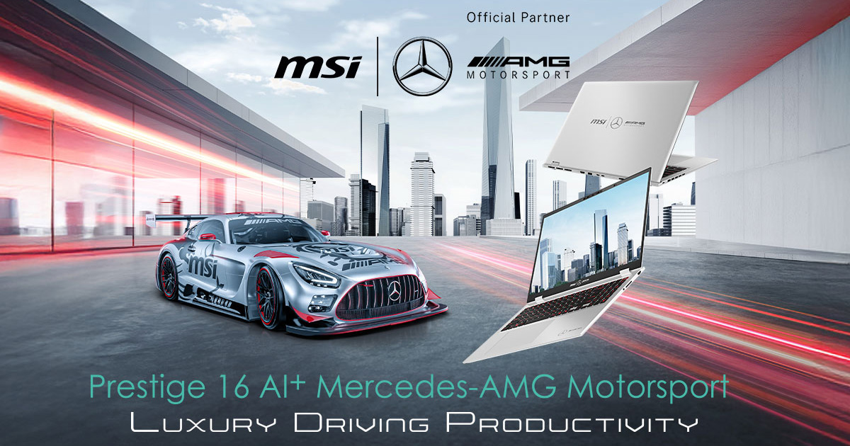 MSI Prestige 16 AI+ Mercedes-AMG Motorsport Limited Edition Laptop Now Available
