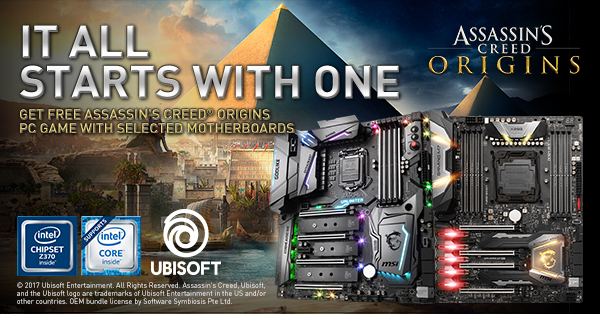 Assassin‘s Creed Origins Game Bundle | Gaming Motherboard | MSI