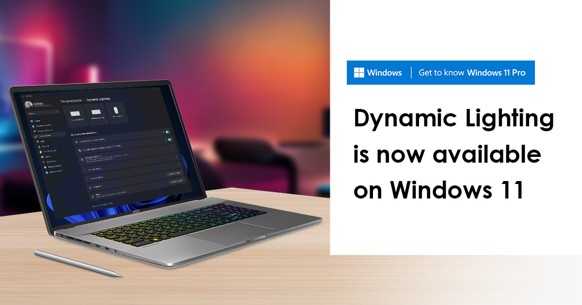 MSI Dynamic Lighting is now available on Windows 11