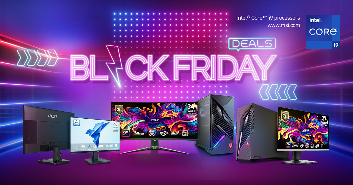 Black Friday Deals 2024 ｜Monitors, Desktop PCs｜MSI