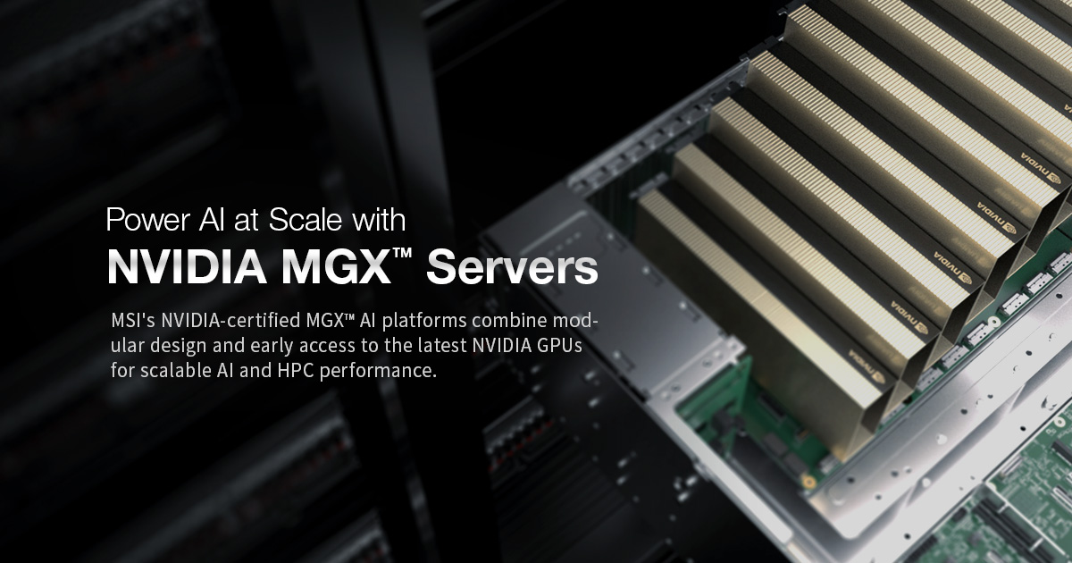 Power AI at Scale with NVIDIA MGX™ AI Servers
