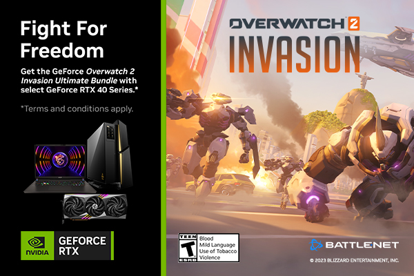 Get Overwatch 2 Invasion Ultimate Bundle with Select GeForce RTX 40 Series