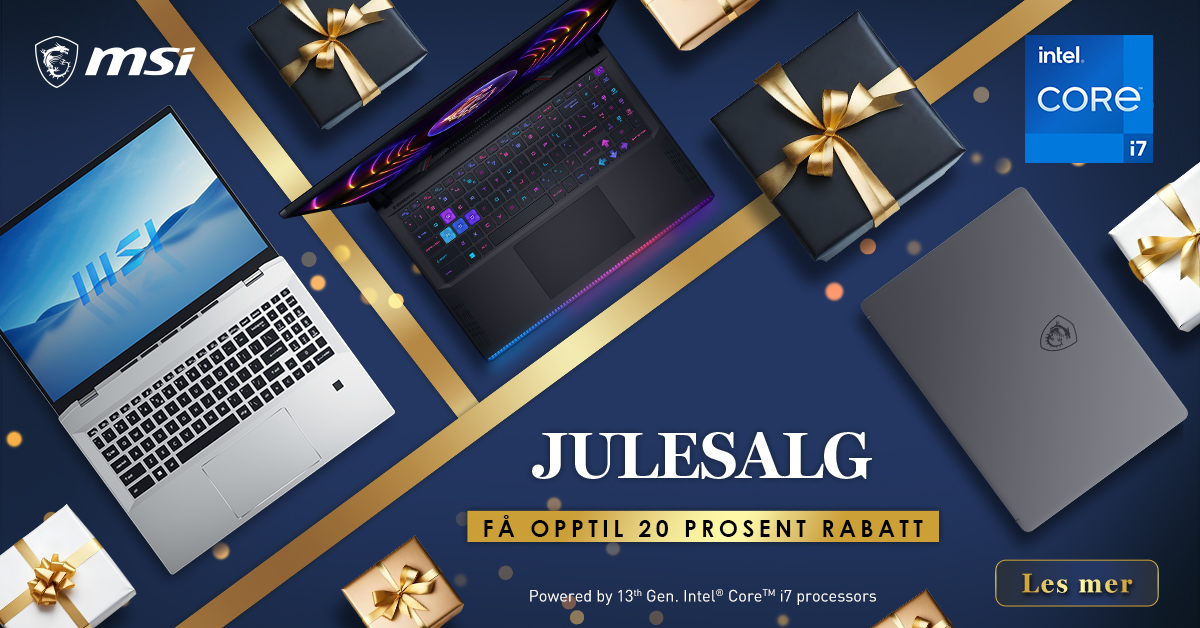 2023 Julesalg på MSI-laptoper