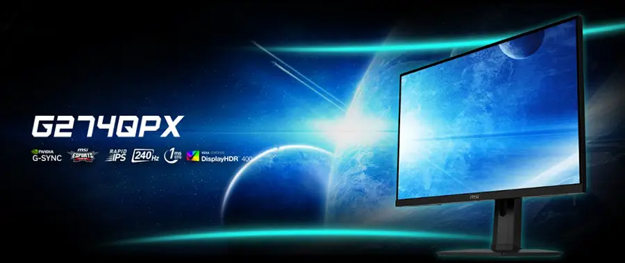 MSI G274QPX 27" 1ms (GTG) 240Hz G-Sync Rapid IPS WQHD Gaming (Oyuncu ...