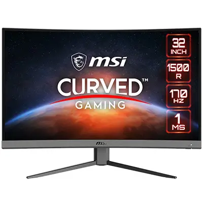MSI 31.5" G32C4 E2 1ms 170Hz 1500R VA Full HD Freesync Premium Curved ...