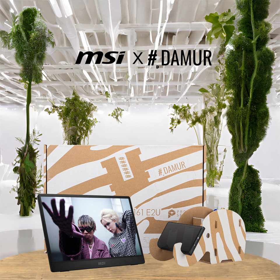 MSI 和 #DAMUR 在臺北時裝週上揭曉永續合作 PRO MP161 E2U台灣預計 7月上市