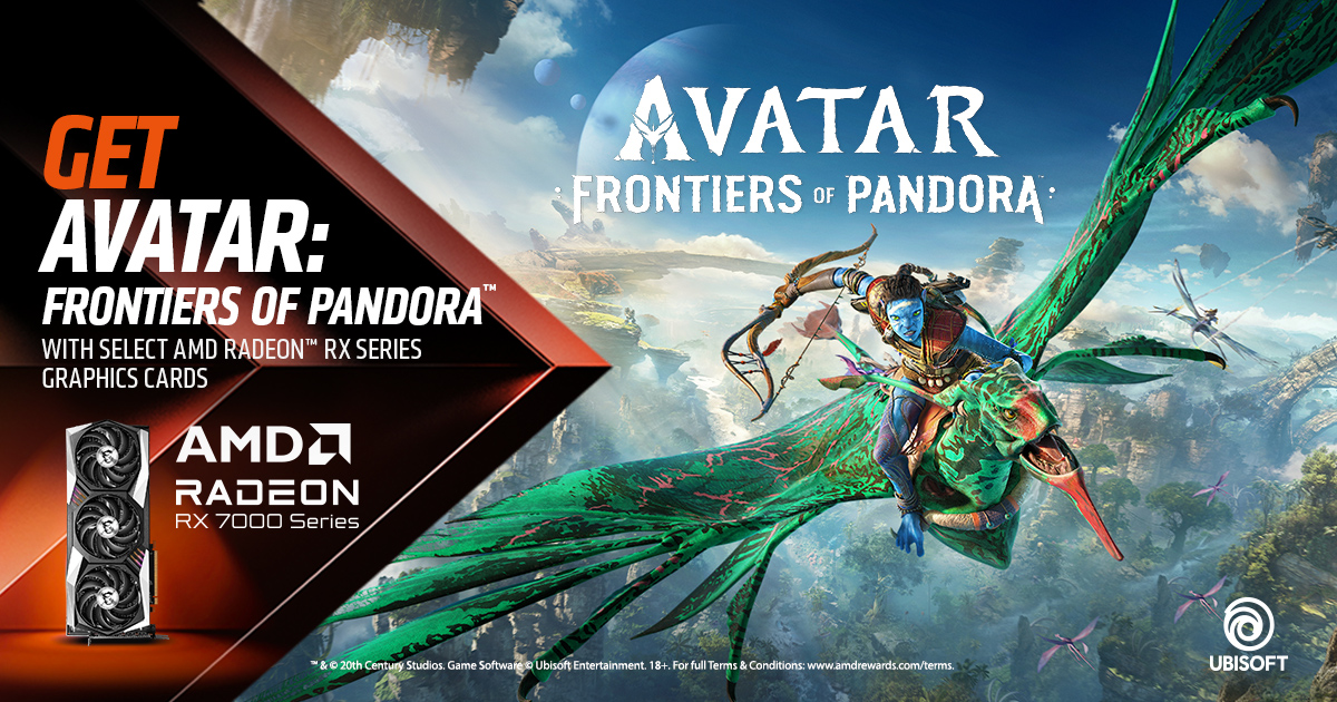 購買指定AMD RADEON™ RX系列顯示卡，獲得《阿凡達: 潘朵拉邊境™》